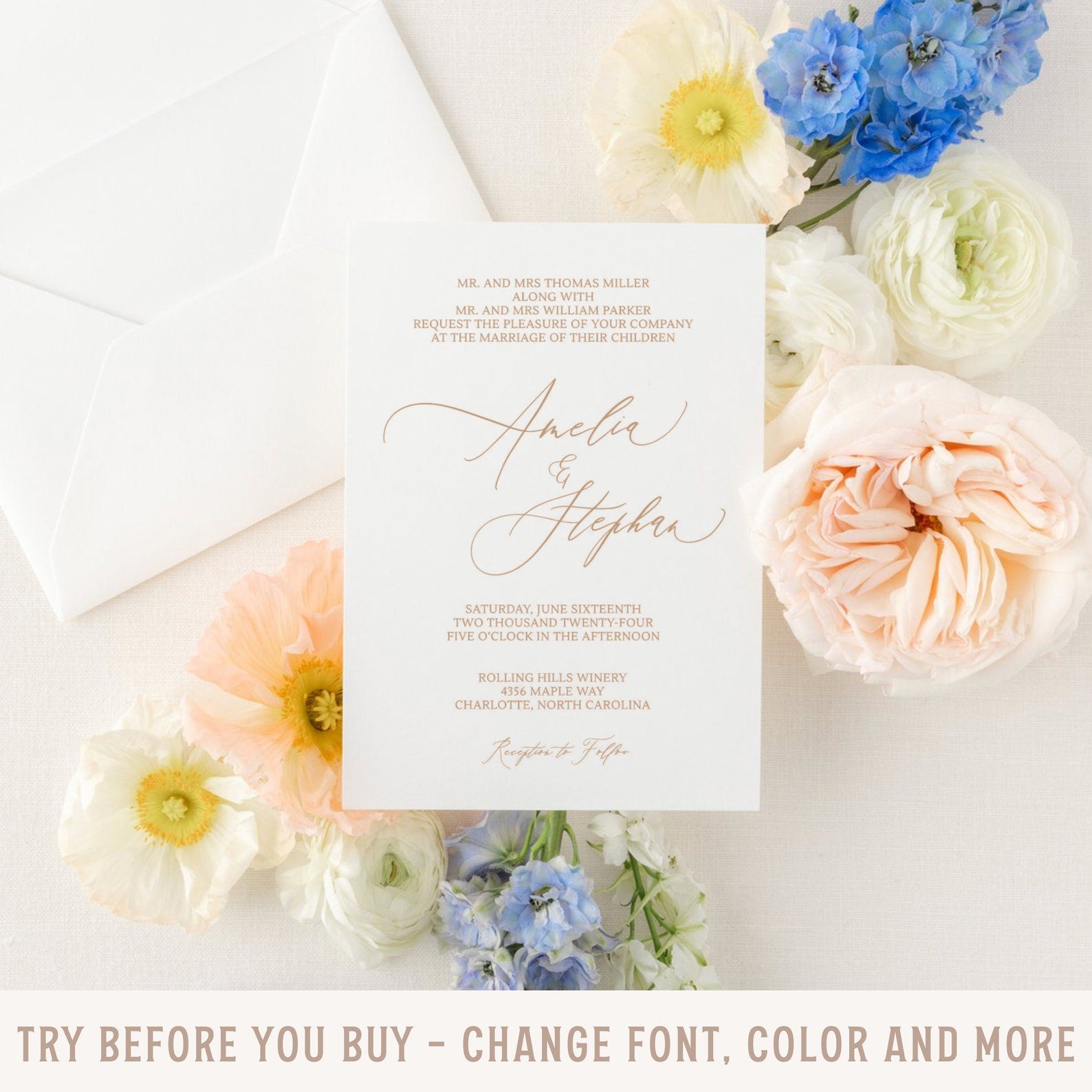 The 'Amelia' Invitation – JC Paper & Co.