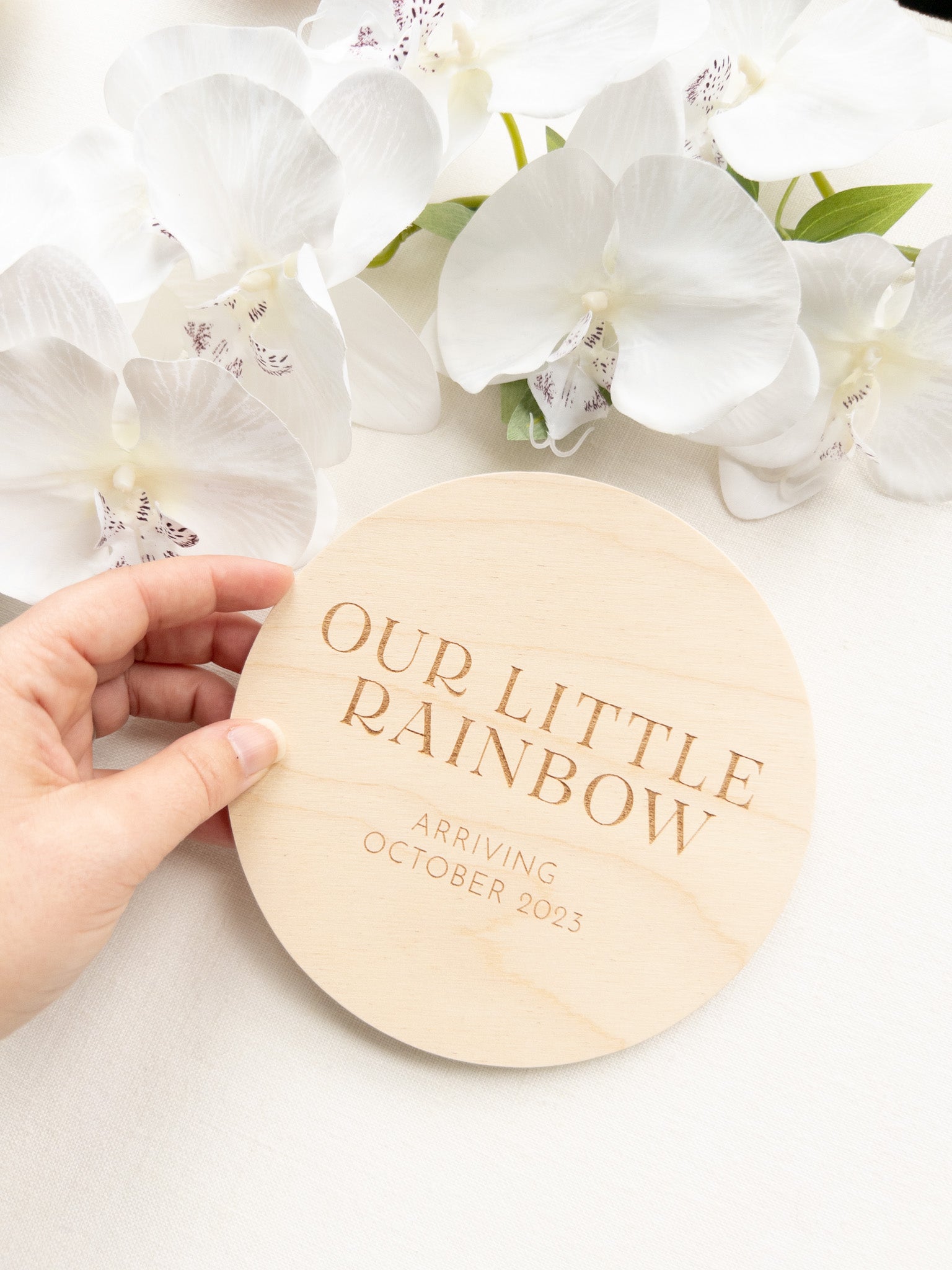 Rainbow Pregnancy Announcement Sign | JC Paper & Co.