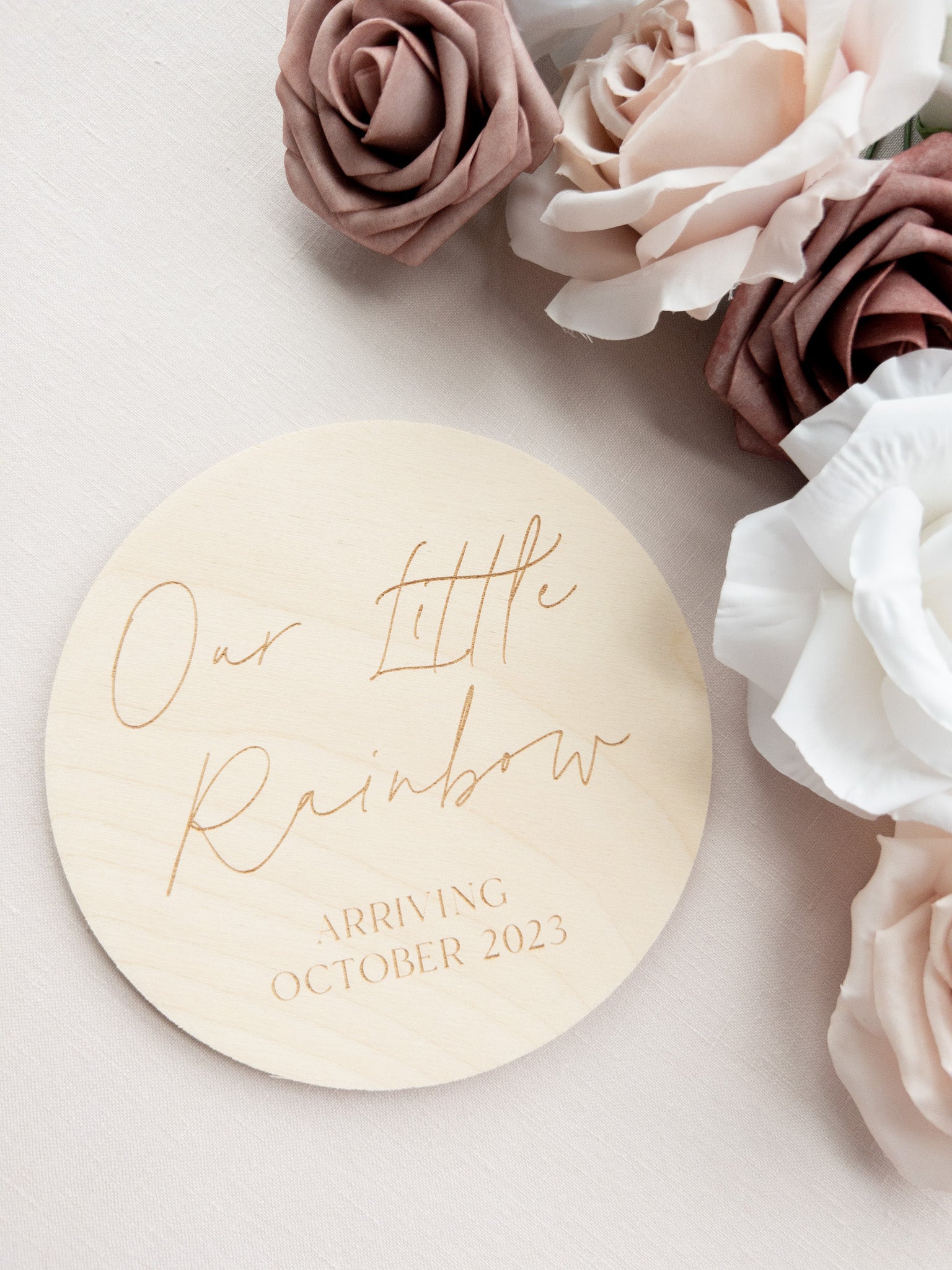 Rainbow Pregnancy Announcement Sign / Hallie – JC Paper & Co.